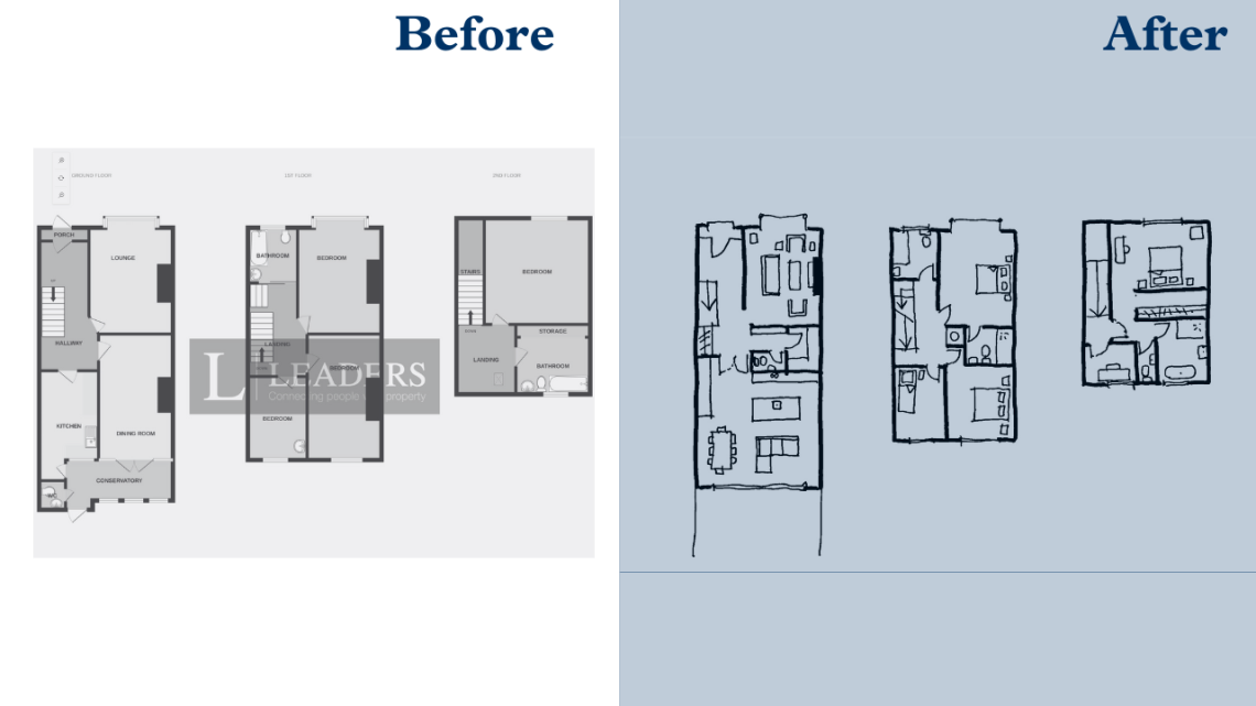 TDD 012 Before and After Plans - CARL Architect
